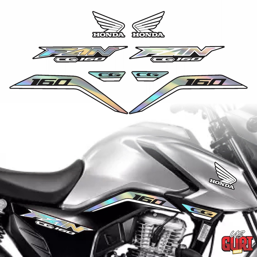 Kit Adesivos Holografico Fan 160 2022 2023 *DIVERSAS CORES* | Shopee Brasil