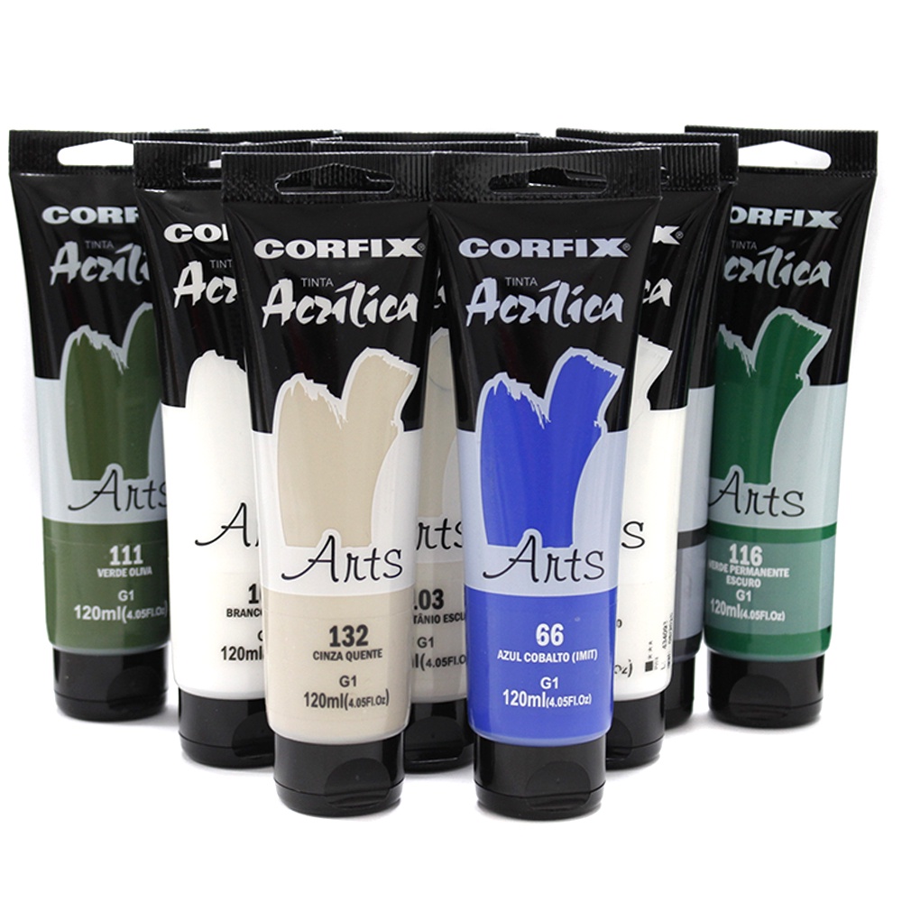 Tinta Acrílica Arts Cores Frias Gi 120ml Corfix | Shopee Brasil