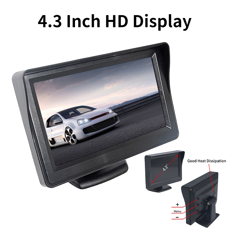 Monitor De Carro 4.3 " Display Para Câmera De Visão Traseira LCD TFT ...