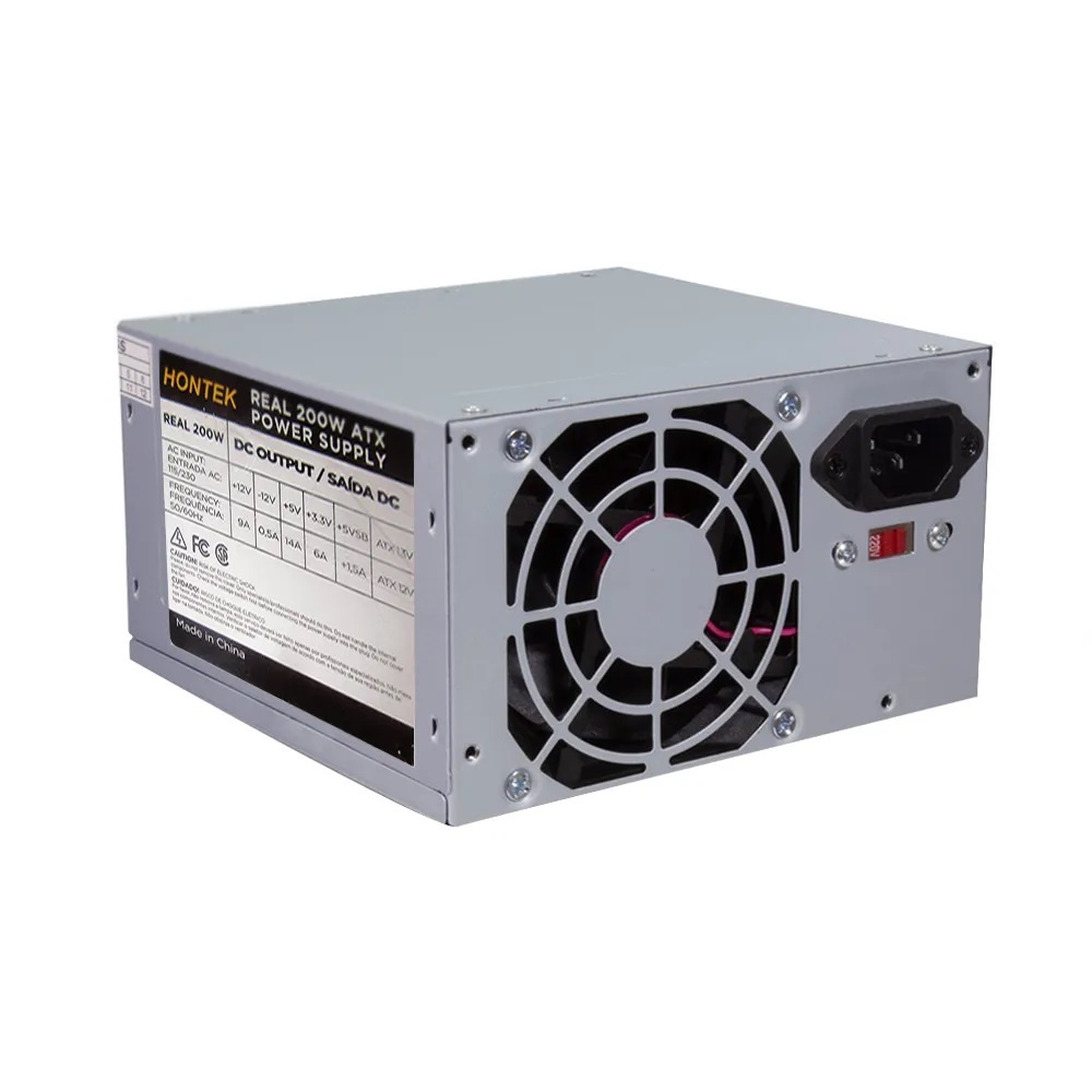 FONTE ATX - REAL 200W - POWER SUPPLY - HONTEK | Shopee Brasil