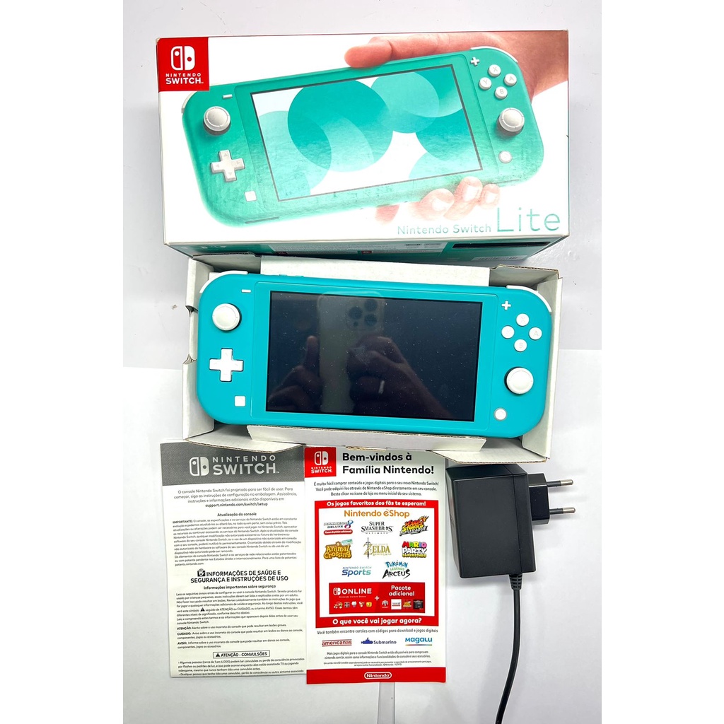 Nintendo Switch Lite + 3 Jogos (Pokemon, Zelda e Super Metroid) | Shopee Brasil