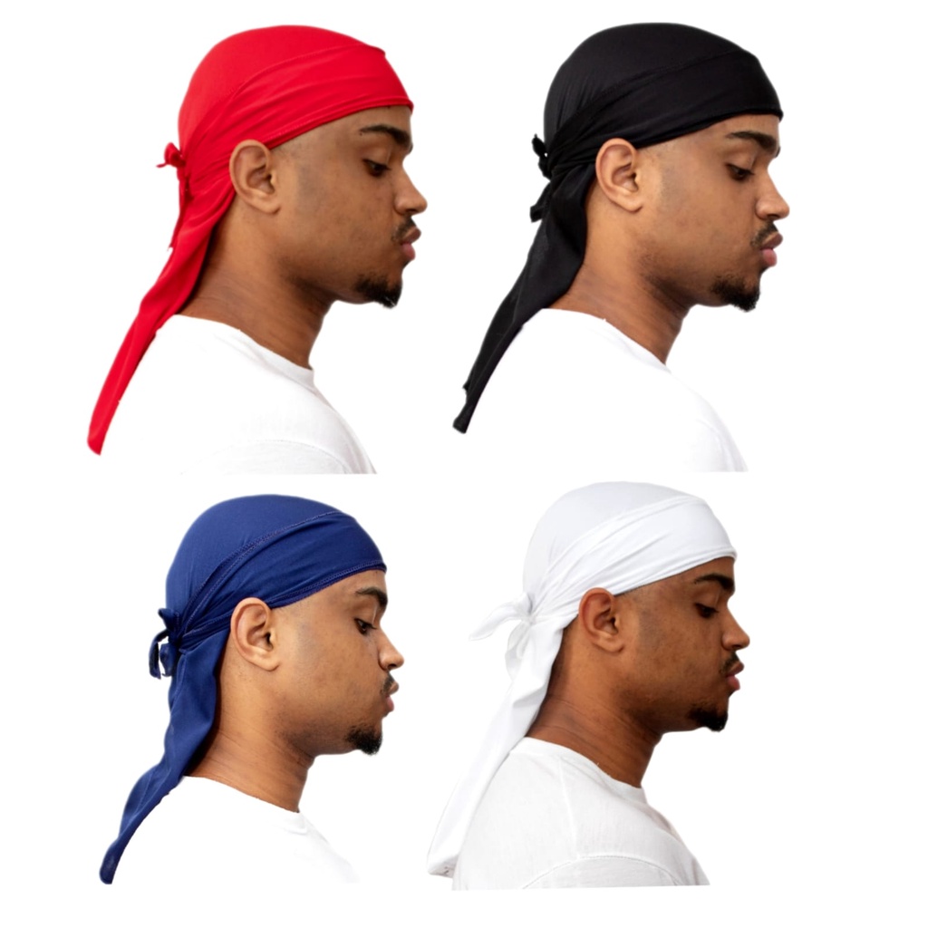 Durag dureg Touca bandana rapper waves preto branco azul | Shopee Brasil