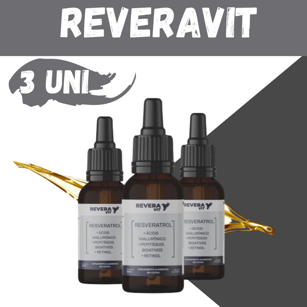 3 REVERAVIT ORIGINAL EM GOTAS | Shopee Brasil