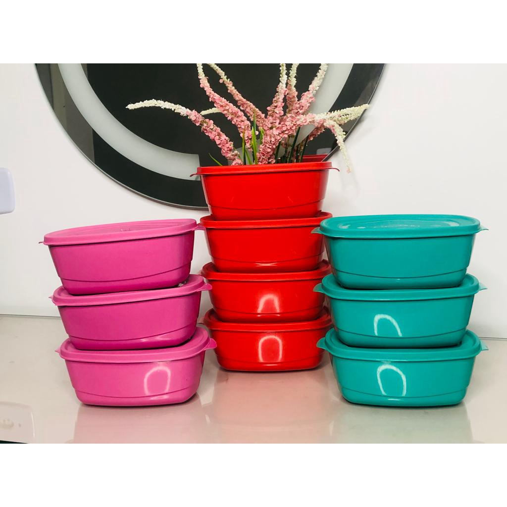 Kit potes plásticos com tampa 10 unidades 400ml | Shopee Brasil