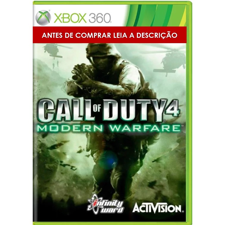Jogo Call of Duty 4 Modern Warfare Xbox 360 Mídia Física | Shopee Brasil