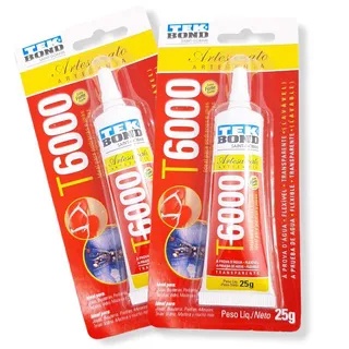 Cola Artesanato T6000 TekBond 25 Gramas Permanente Extra Forte Premium ...