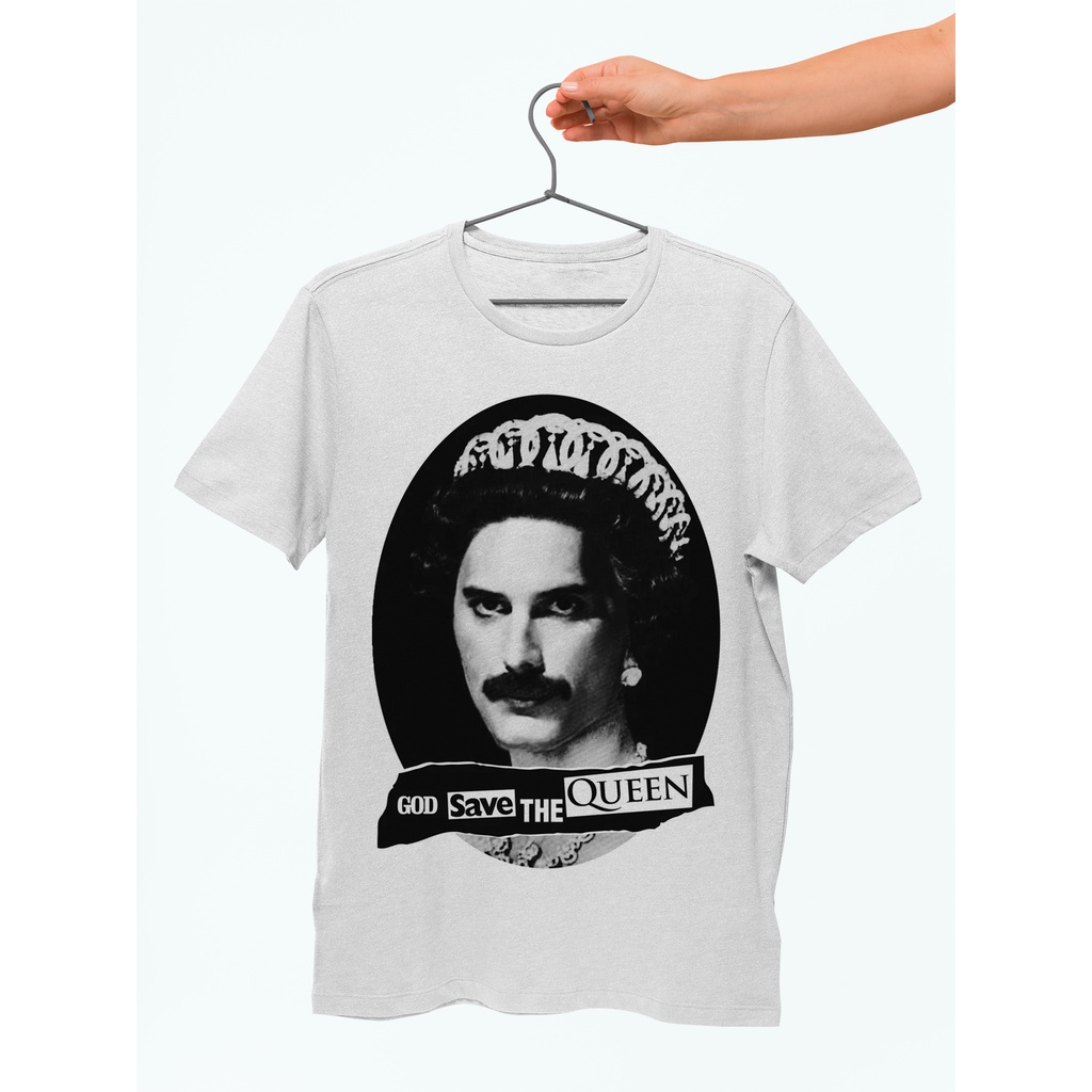 Camiseta T Shirt Queen Freddie Mercury God Save The Queen Shopee 1504
