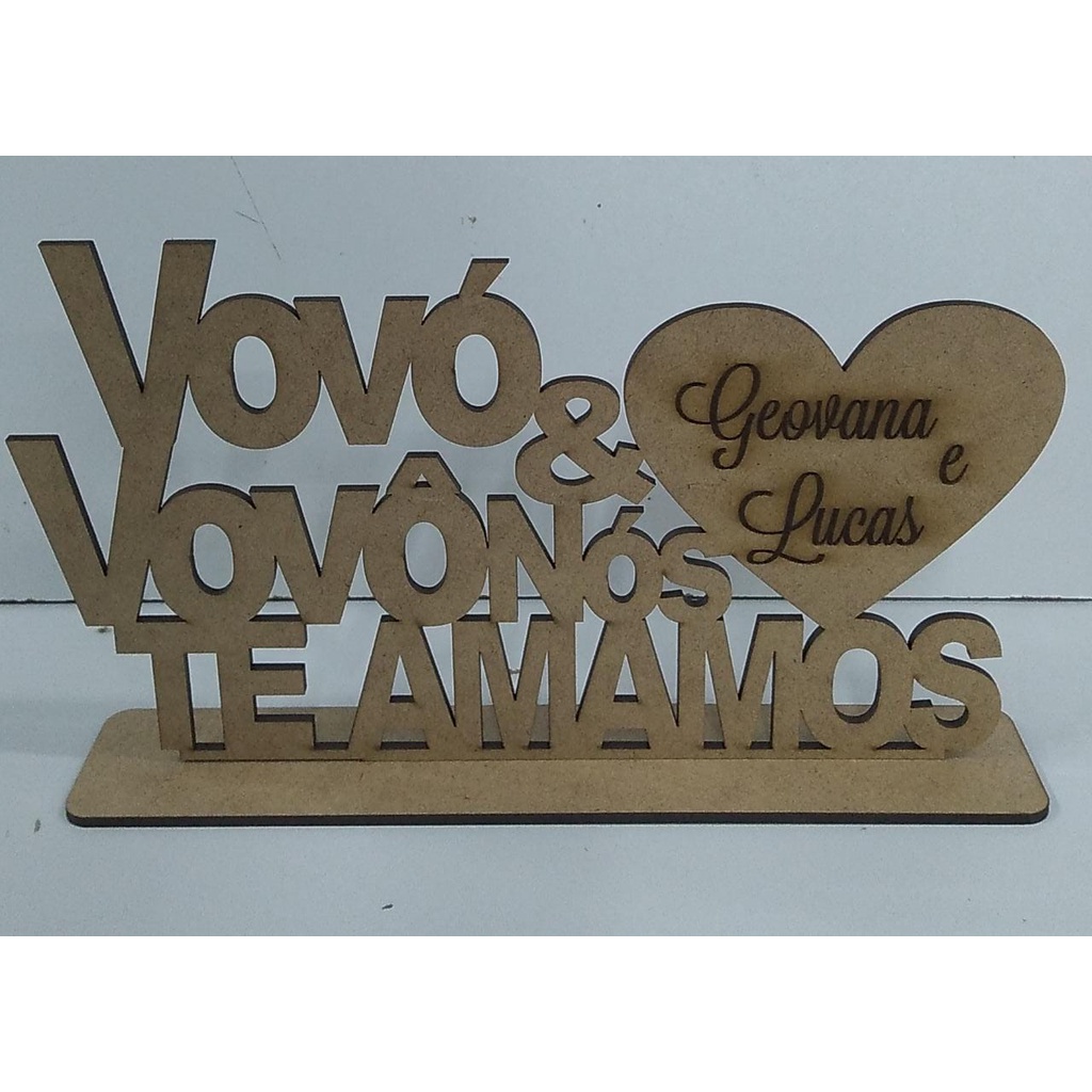 Lembrancinha dia dos Avós MDF 3mm Personalizada com nomes dos Netos ...