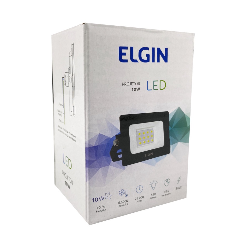 Projetor Refletor Led 10w Elgin (Branco Frio - 6500k) | Shopee Brasil