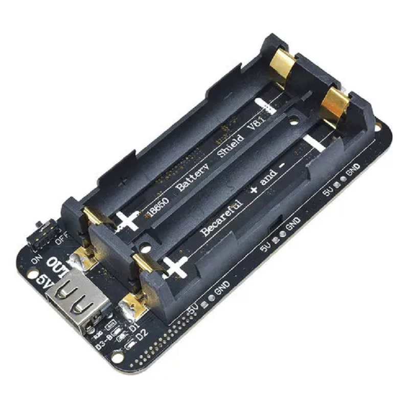 Shield Bateria 18650 Battery Shield V8 USB-C Dual ESP32 | Shopee Brasil