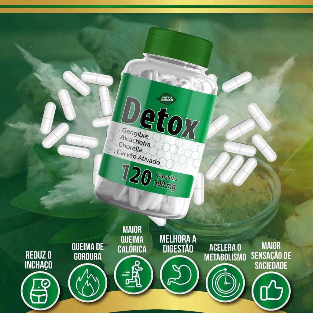 Detox-100% natural 120 capsulas de 500 mg | Shopee Brasil Detox-100% natural 120 capsulas de 500 mg | Shopee Brasil