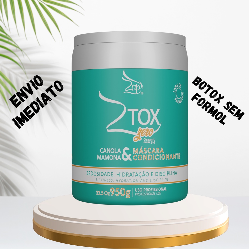 Zap Ztox Zero Mascara Condicionante Redutora Volume Controlado Botox ...