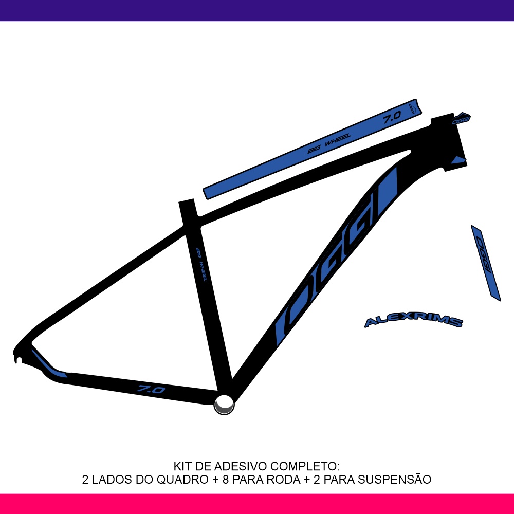 Adesivo Para Quadro Bike modelo Oggi Big-wheel 7.0 2022 | Shopee Brasil