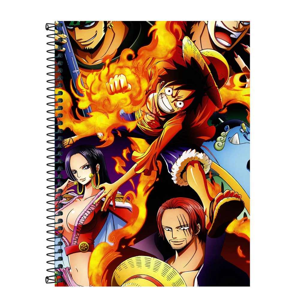 Caderno One Piece Personalizado Capa Dura 1 matéria 80Fls | Shopee Brasil