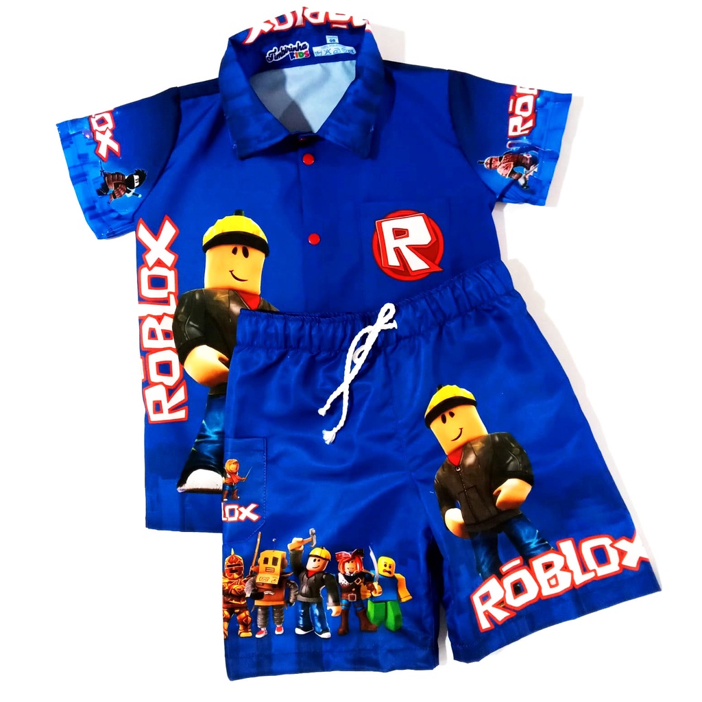 CONJUNTO INFANTIL ROBLOX MENINO ANIVERSÁRIO | Shopee Brasil