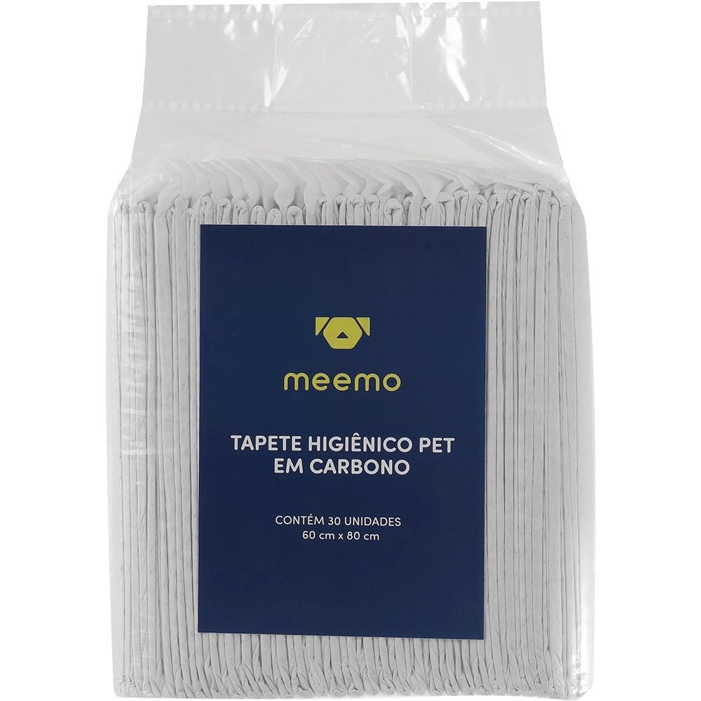 Tapete Higiênico Pet em Carbono 30 Unidades - Meemo | Shopee Brasil
