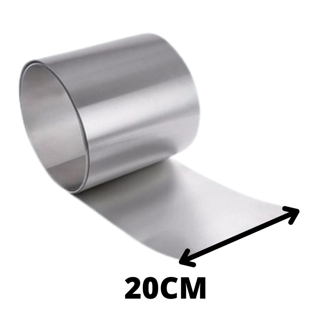 Chapa Aço Zincada Galvanizada Largura 20cm (Preço por metro linear ...