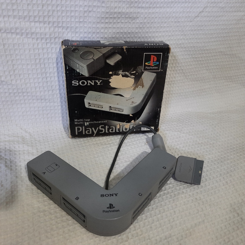 multi tap playstation 1 fat original na caixa - Escorrega o Preço