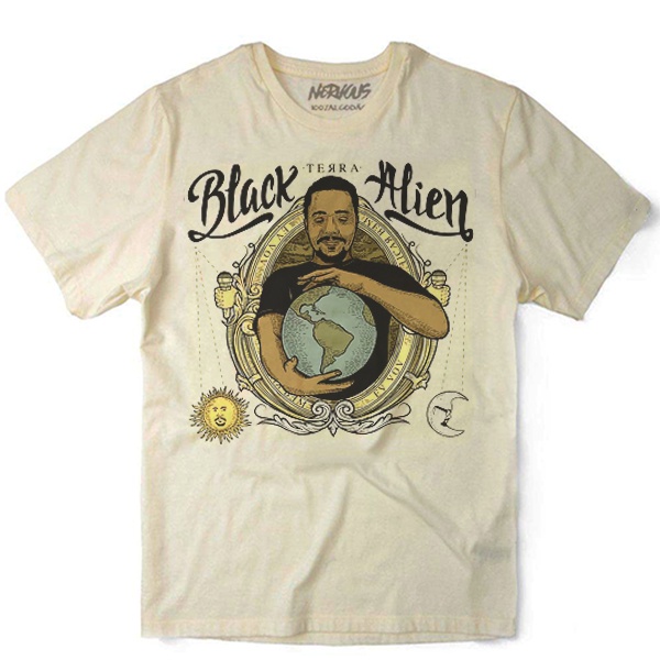 Camiseta Algodao Black Alien Terra Rap Hip Hop Musica Nacional | Shopee ...