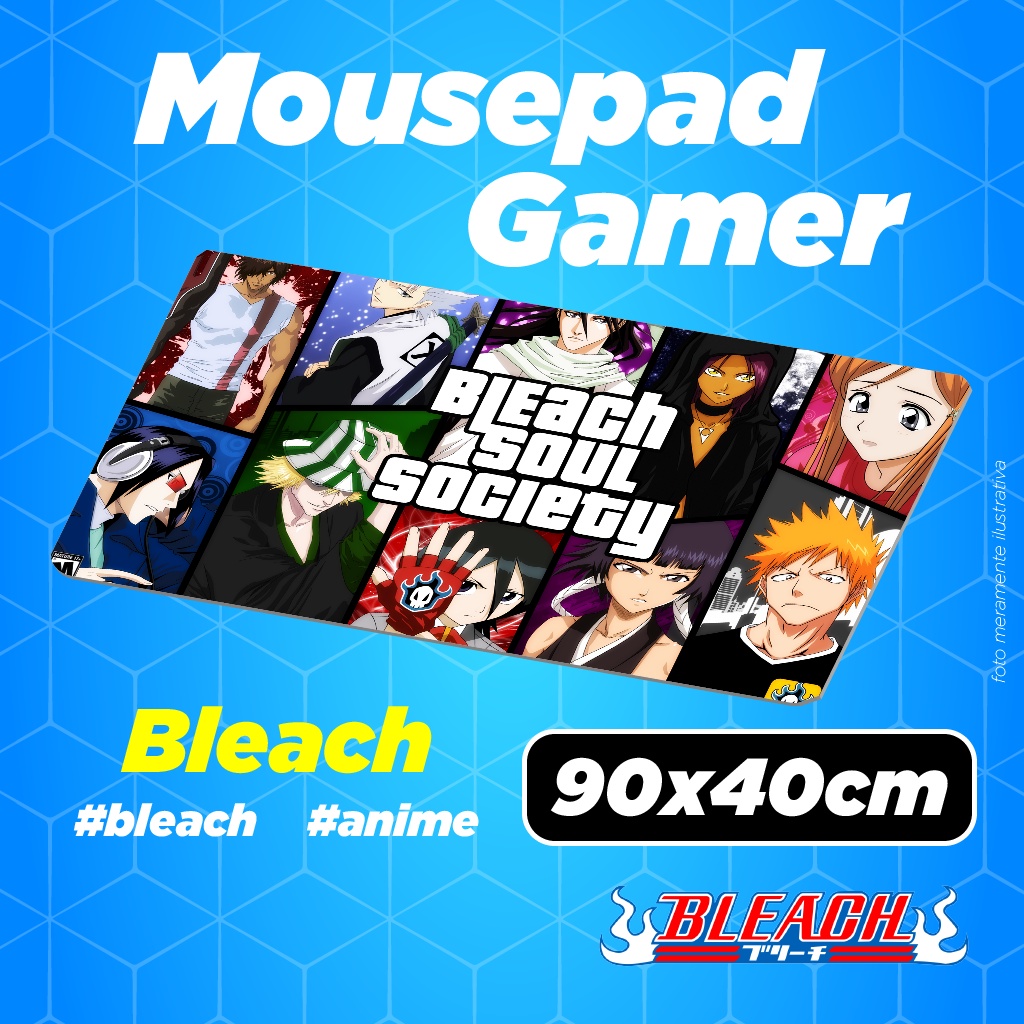 Mouse Pad Gamer Personalizado - Bleach - Anime - 90x40cm | Shopee Brasil