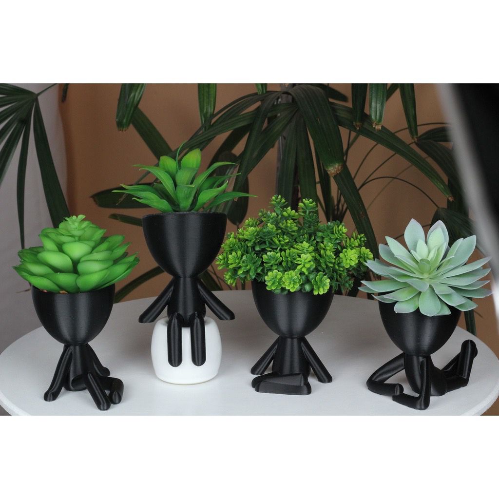 Kit 4 vasinhos Robert bob para suculentas, vaso decorativos para ...