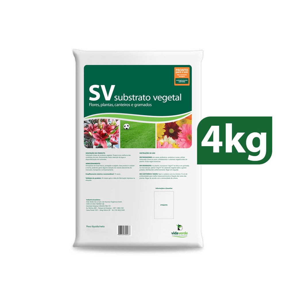 Substrato Vegetal - Terra vegetal organica 4Kg | Shopee Brasil