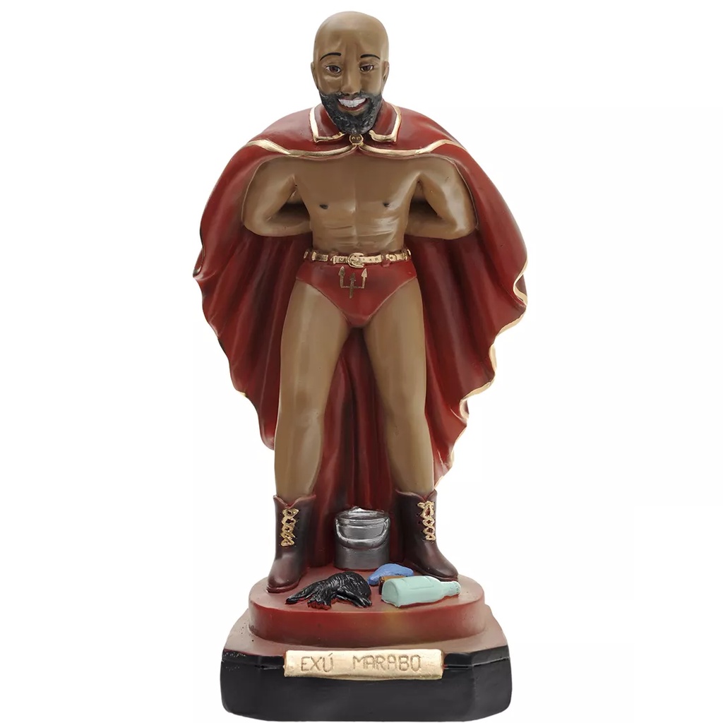 Imagem Exú Marabô 30 cm Gesso Escultura Umbanda Candomblé | Shopee Brasil