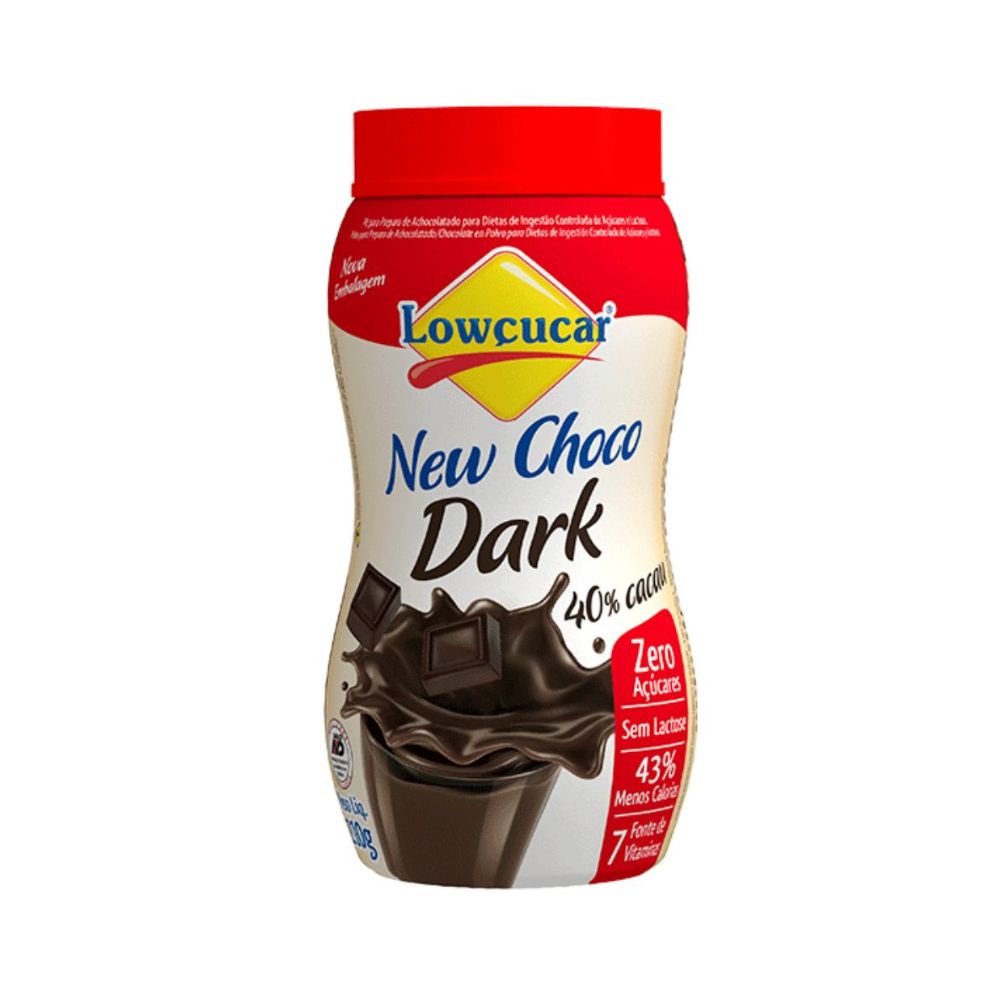 Achocolatado New Choco Dark Lowçucar 220g | Shopee Brasil