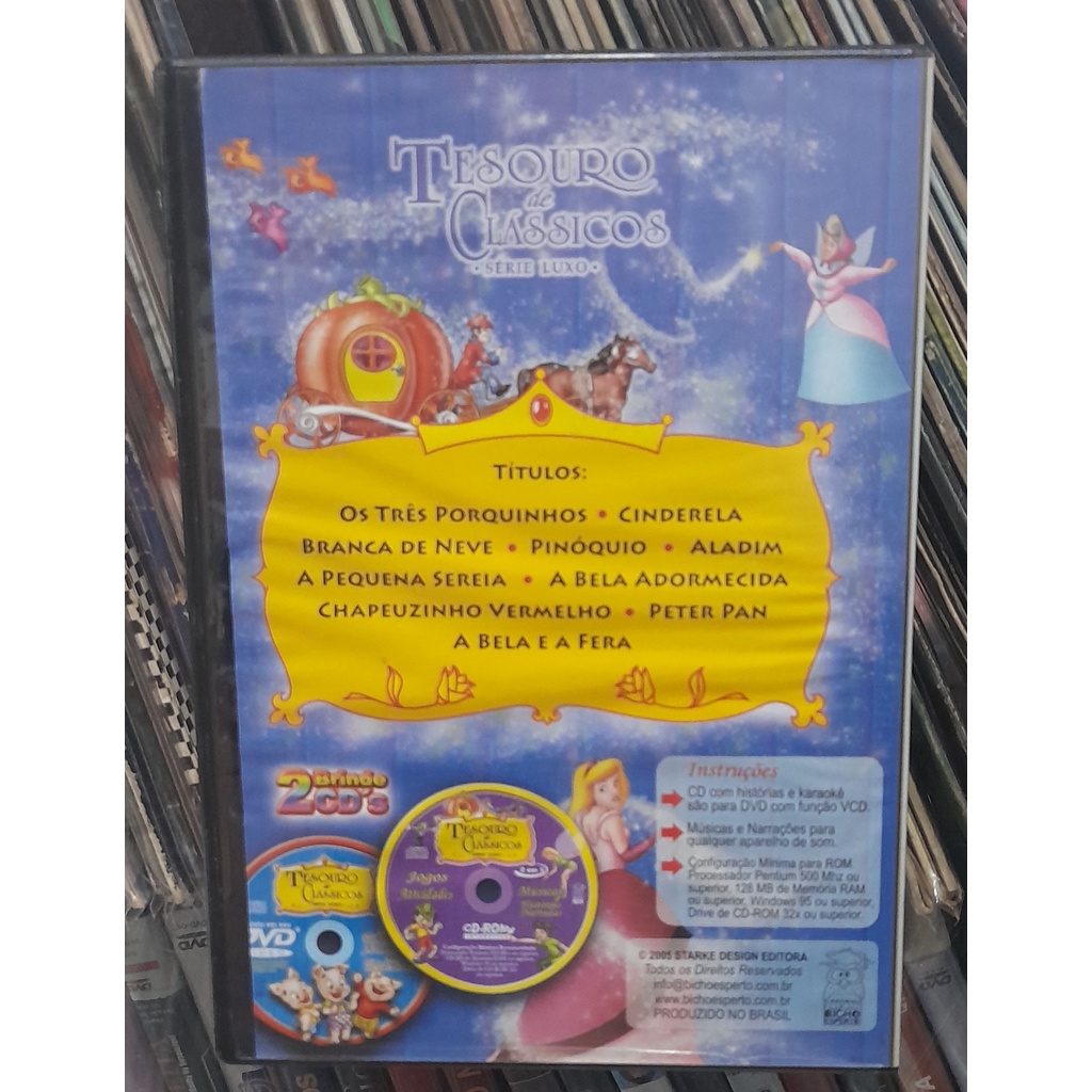 CD+DVD- INFANTIL-TESOURO DE CLASSICOS-CONSERVADO | Shopee Brasil