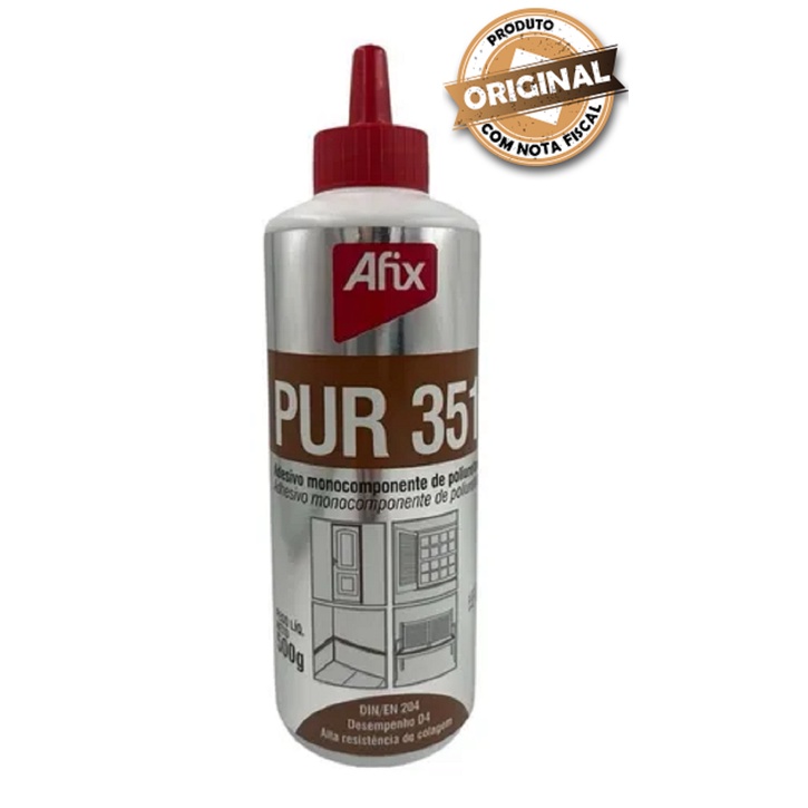 Cola PUR Afix Expansiva Extra Forte Estrutural 500g Adesivo Alta Resistência Poliuretano Madeira ...