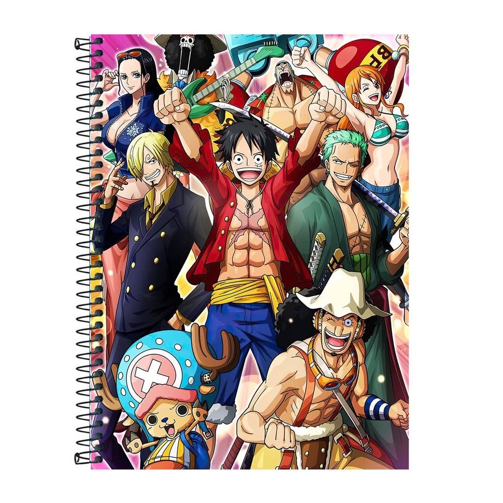 Caderno One Piece Personalizado Capa Dura 1 matéria 80Fls | Shopee Brasil