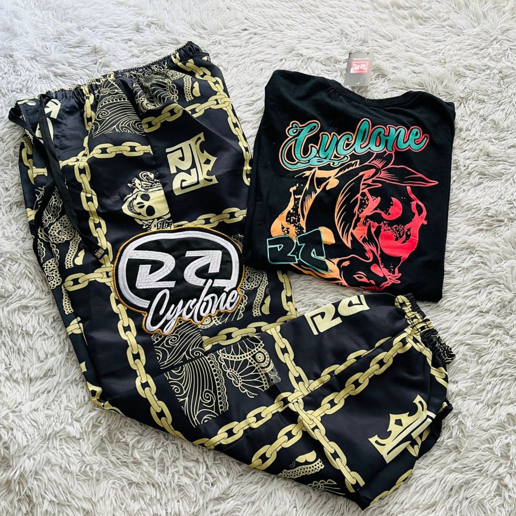 Kit Calça Da Cyclone Microfibra Corrente Top e Camiseta Algodão Pop New ...