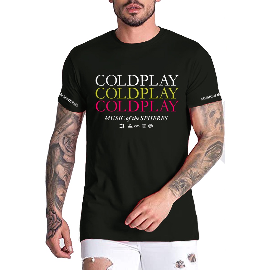 Camiseta Coldplay Music Of The Spheres Tour Camisa Masculina | Shopee ...