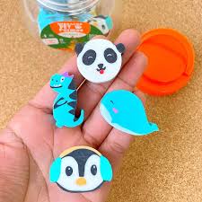 kit 3 Borracha Escolar Decorada Pet Formas Leo&Leo | Shopee Brasil