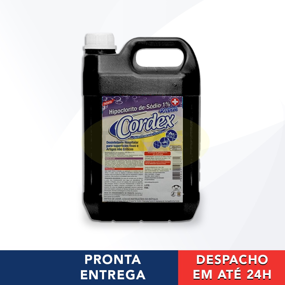 Hipoclorito de Sódio 1% Cloro Concentrado Para Diluição Em Candida Água ...
