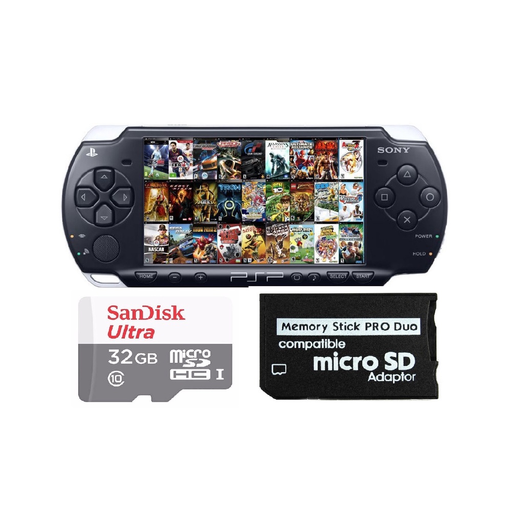 Cartão de Memória Para PSP Sony 64gb + Jogos - Escorrega o Preço