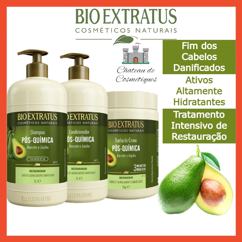 Kit Pós Química Bio Extratus para Restauração Capilar com Shampoo ...