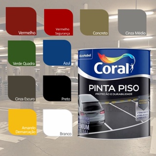 Tinta Pinta Piso Coral Galão 3,6 Litros Cores | Shopee Brasil