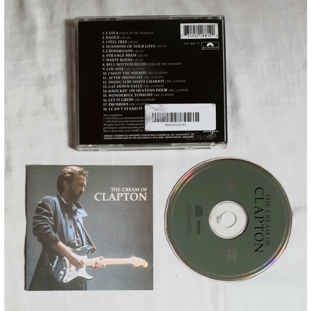 Cd Eric Clapton - The Cream Of Clapton | Shopee Brasil