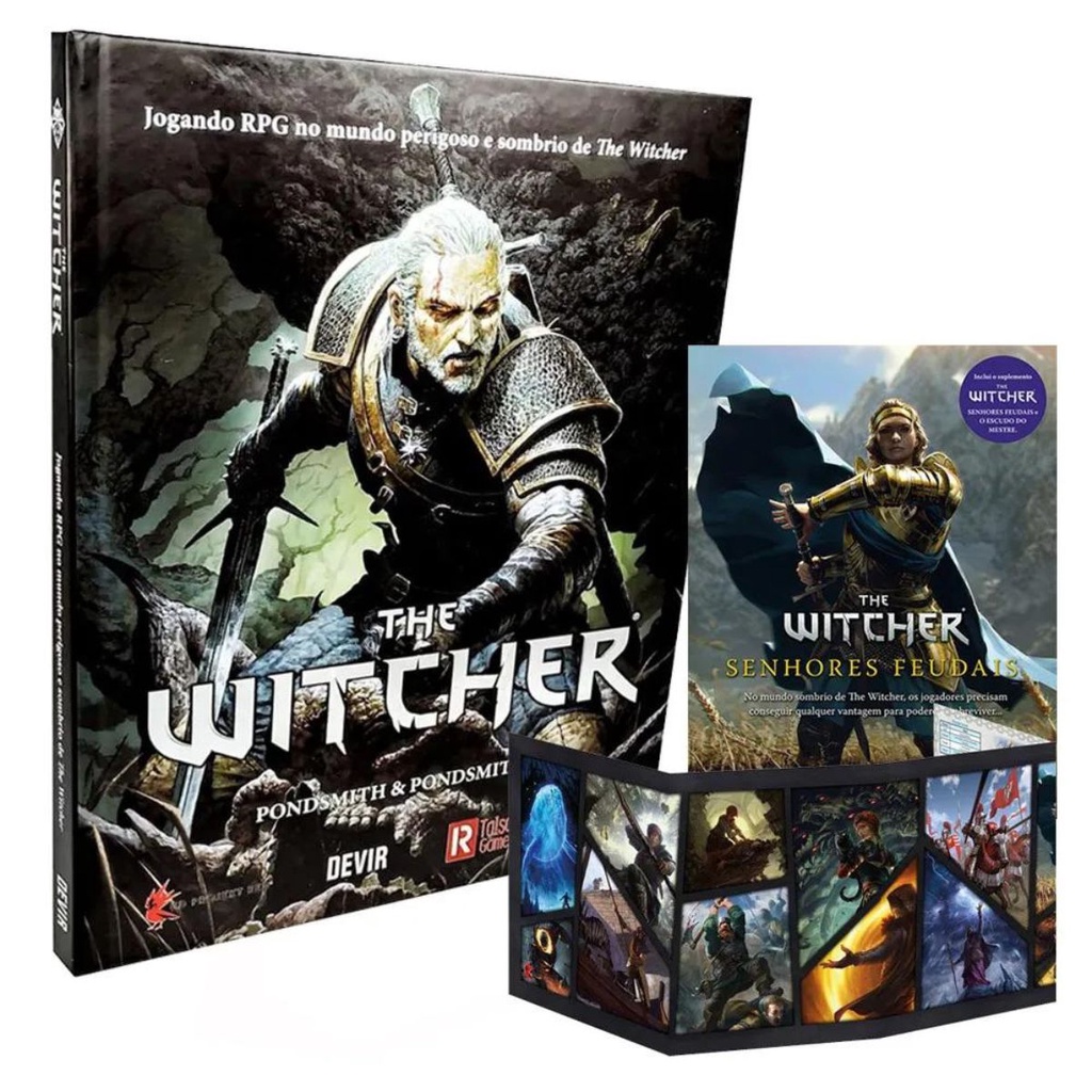 Kit The Witcher RPG Livro + Expansão com Escudo Mestre Devir | Shopee ...