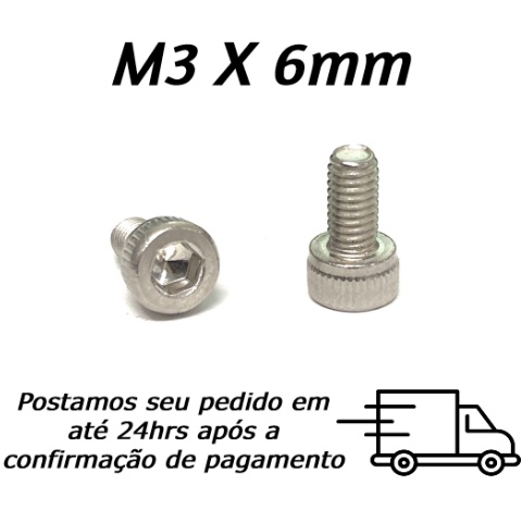 Parafuso Allen M3 X 6mm Inox | Shopee Brasil