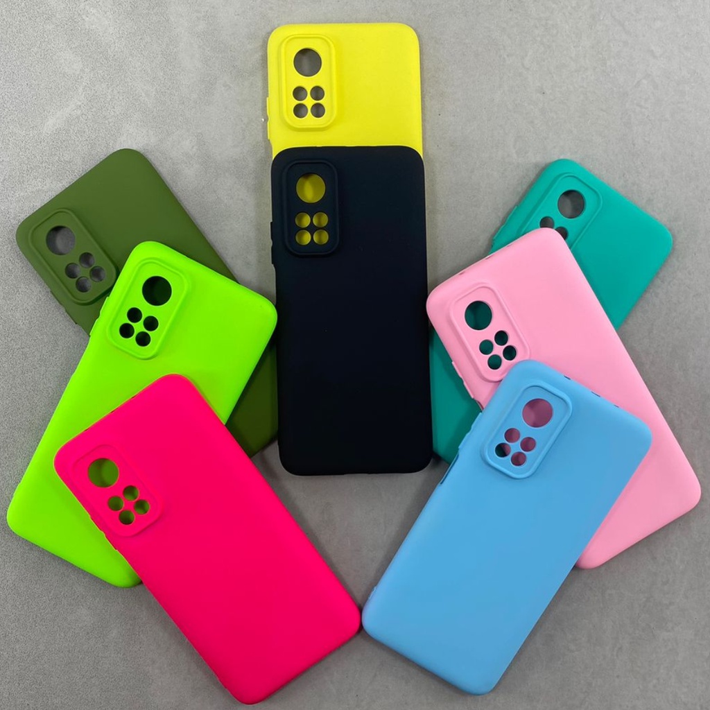Capa Xiaomi Mi 10T / 10T PRO Silicone Aveludada Protege Câmera Colorida Capinha Anti Impacto ...