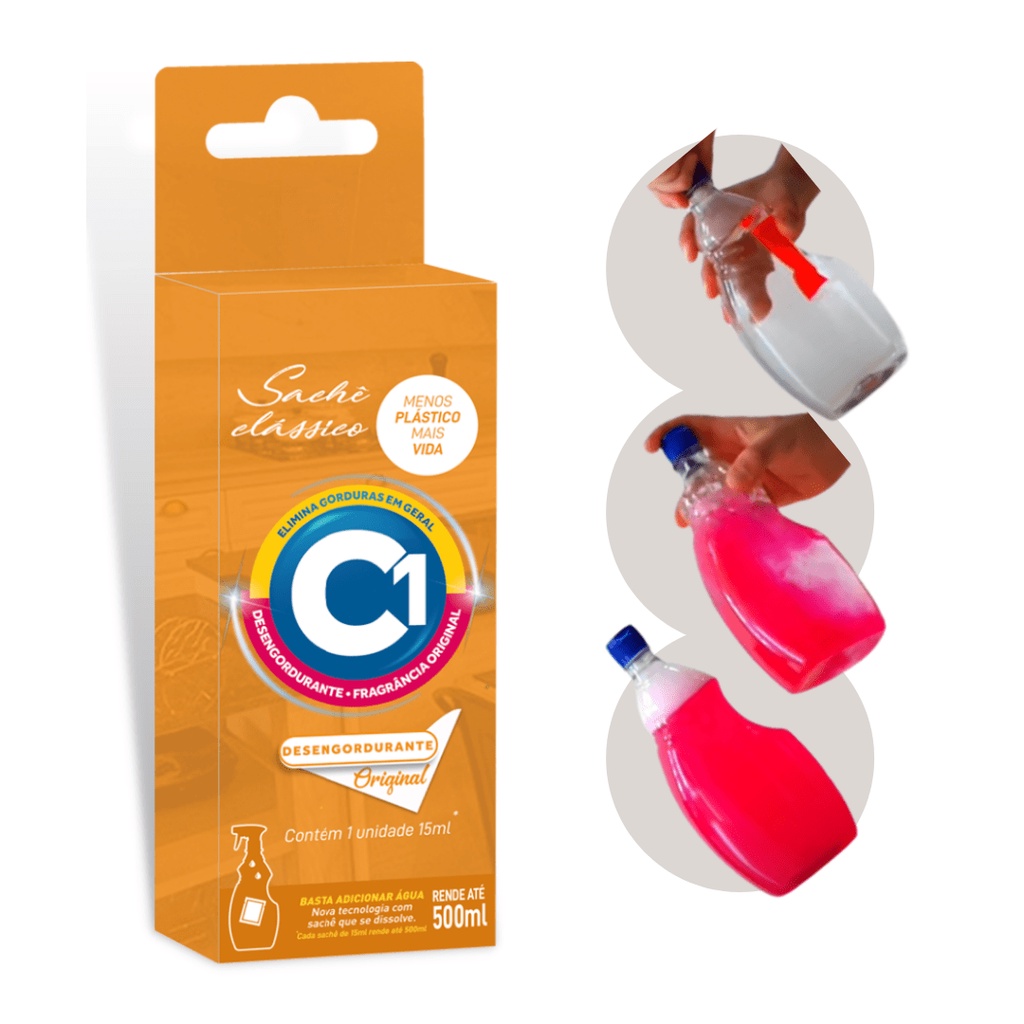 Desengordurante Sachê De Limpeza Original C1 Clean | Shopee Brasil