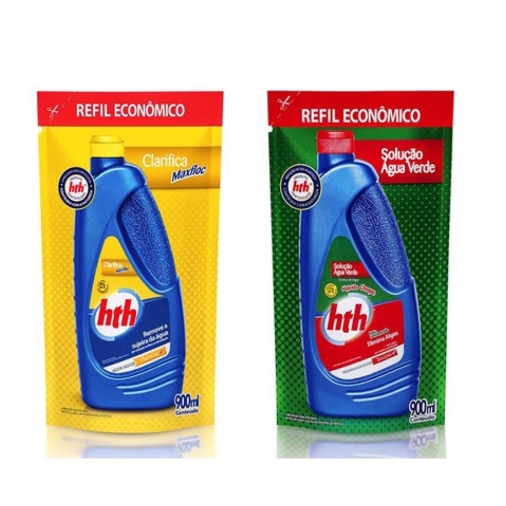 kit Refil Algicida Choque Hth 5und + Refil Clarificante Max Floc Hth 5und | Shopee Brasil
