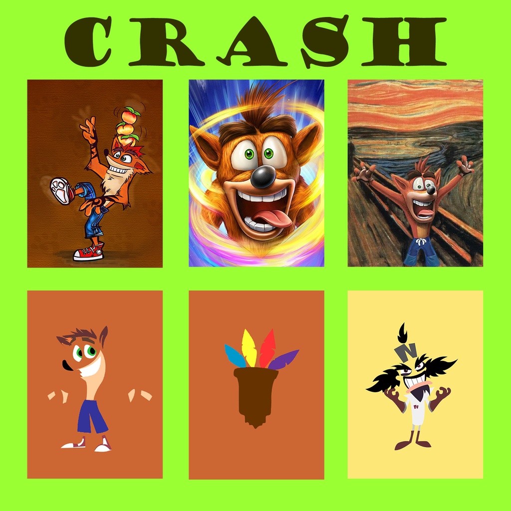Placas Decorativas MDF Tema Crash Gamer Jogos 13x9 | Shopee Brasil