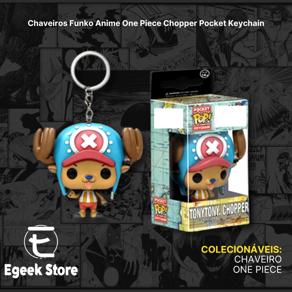 Chaveiros Funko Anime One Piece Chopper Pocket Keychain | Shopee Brasil