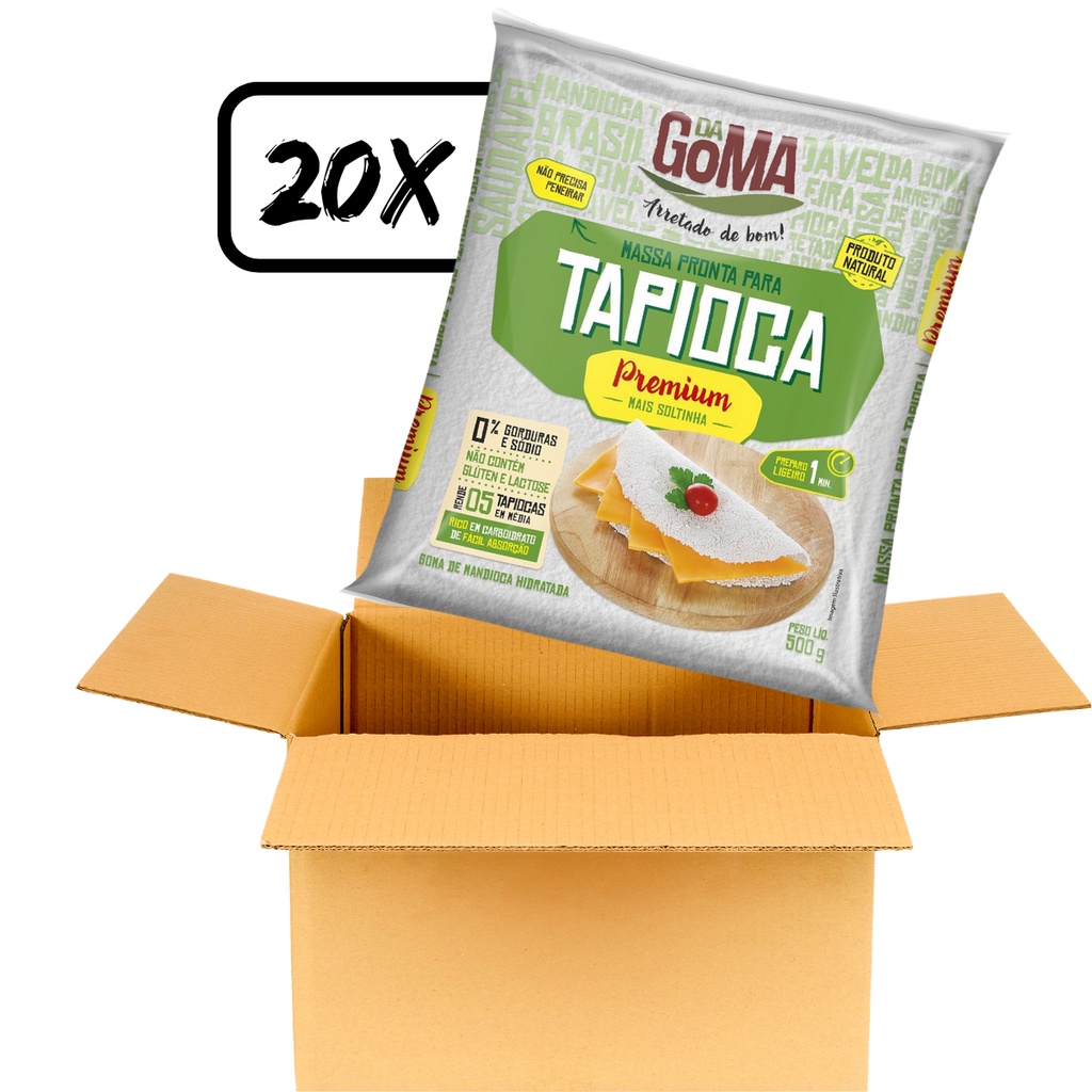 Tapioca Massa pronta 500g - caixa atacado 20 unidades | Shopee Brasil