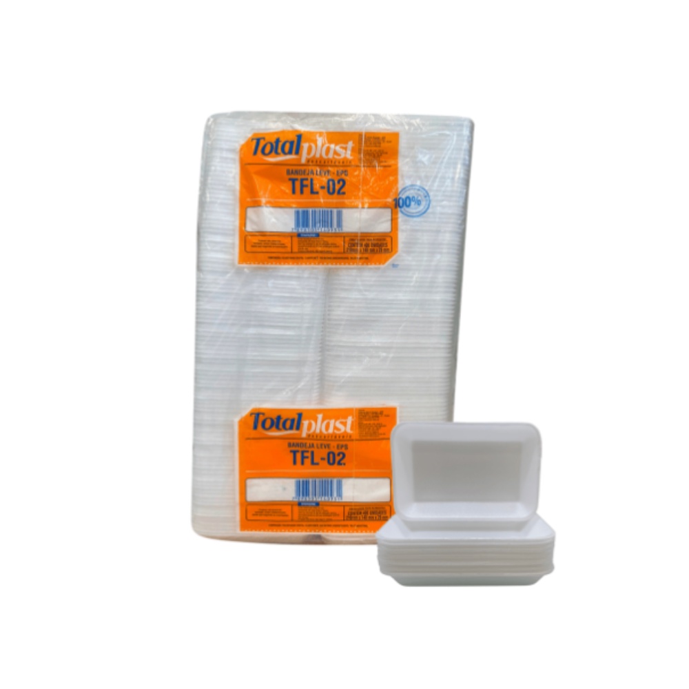 Bandeja Funda de Isopor 02 Totalplast TFL02 com 400 unidades | Shopee ...