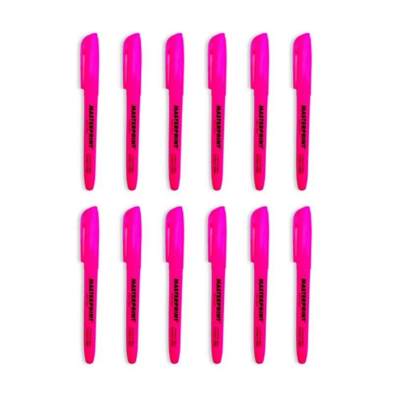 Caneta Marca Texto Rosa Caixa c/12 unidades | Shopee Brasil