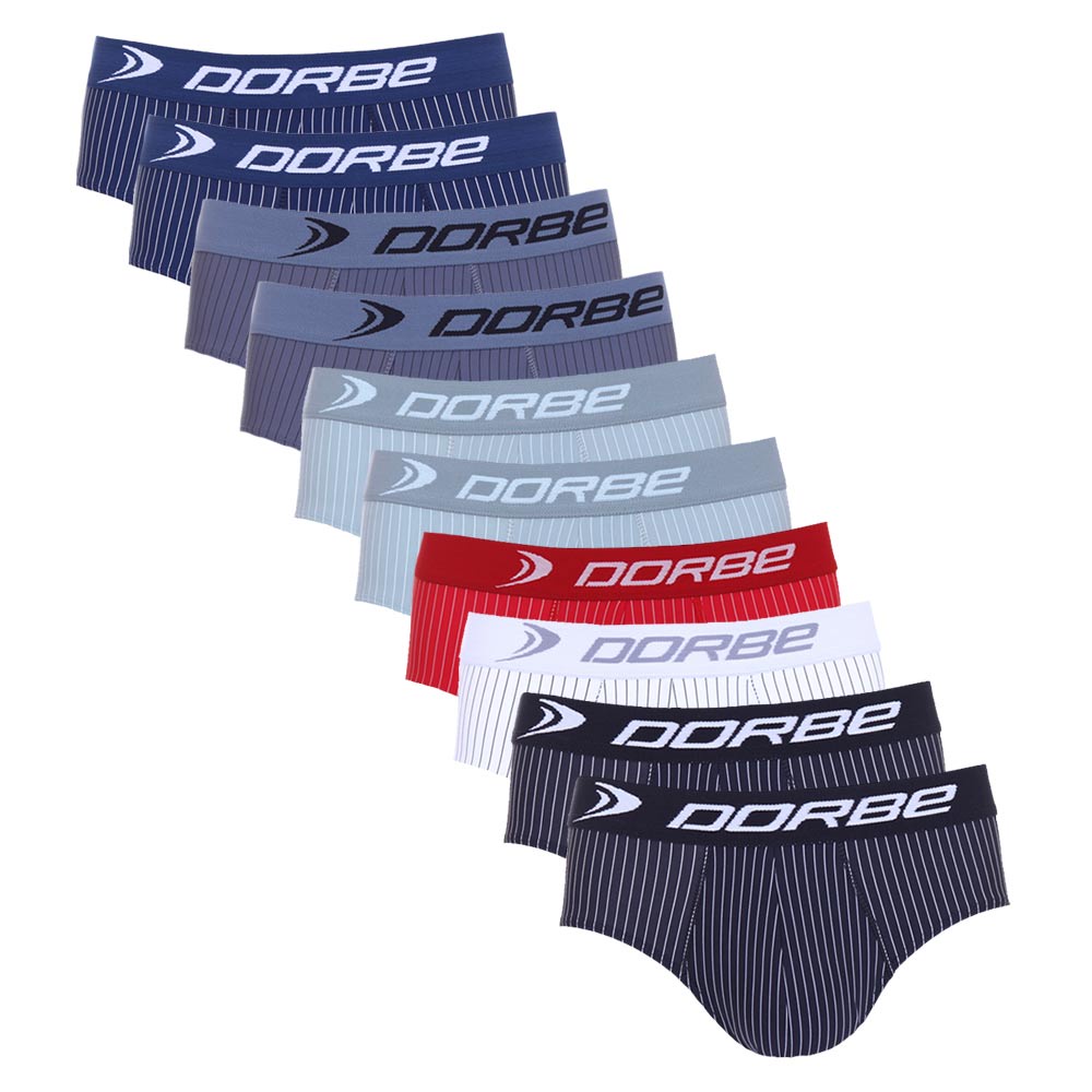 Kit 10 Cuecas Slip Risca de Giz Microfibra Dorbe Original Masculina Cueca Tradicional Cavada ...